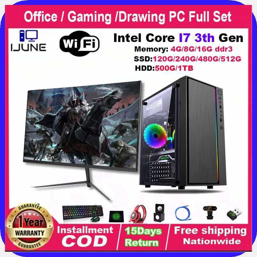 Intel I7 3rd Gen Desktop Computer Set WIth 16G ram and 512G ssd With ...