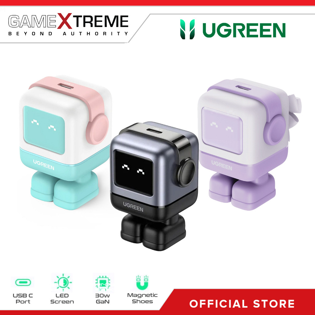 Ugreen Mini Robot Nexode 30W USB-C PD Gan Fast Charger CD359 | Shopee ...
