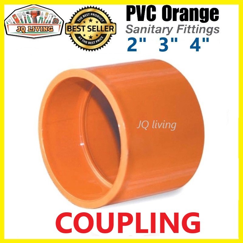 PVC Orange Fittings | 2” 3” 4” | Sanitary Fittings | COUPLING For PVC ...