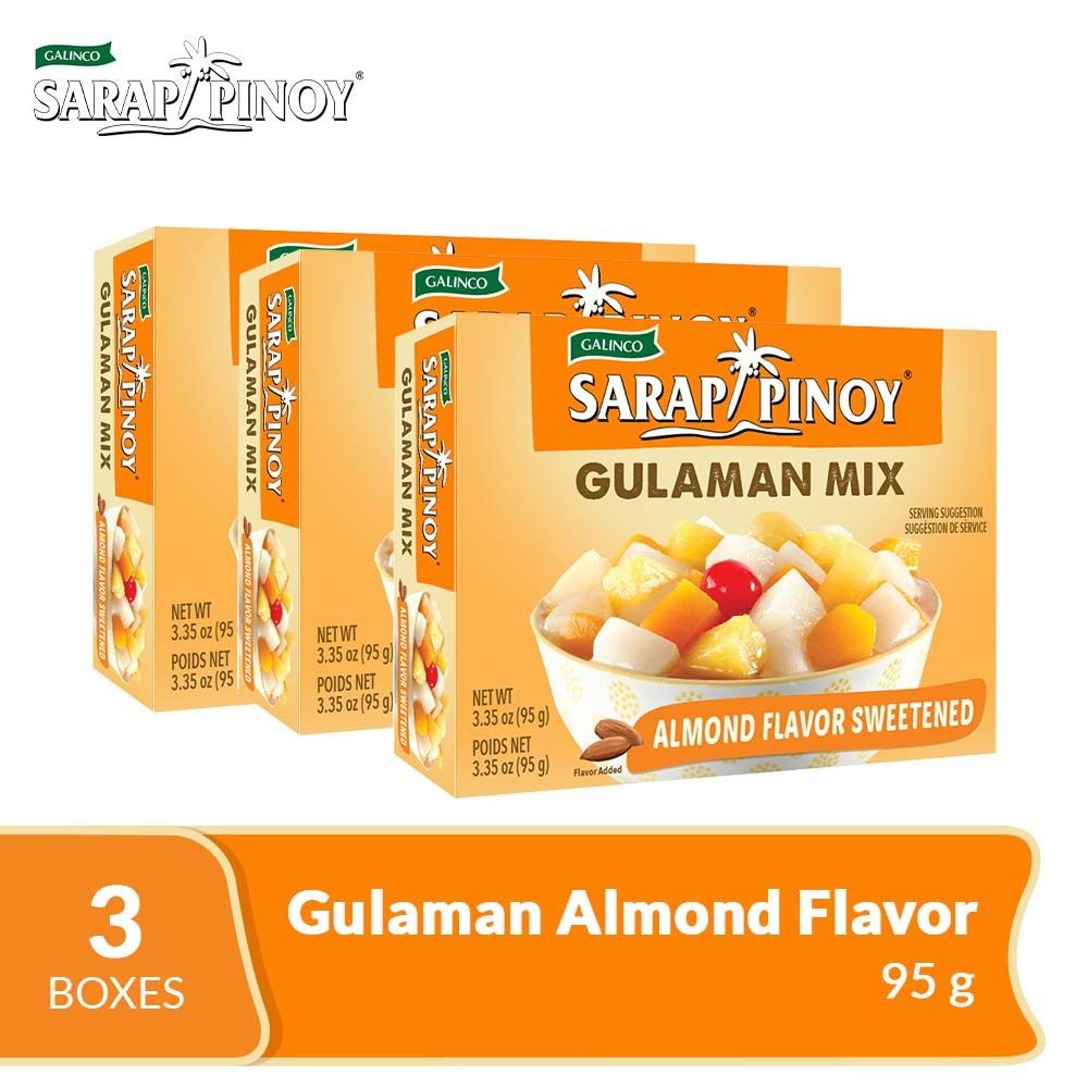 Sarap Pinoy Gulaman Almond Flavor 95g (3 Boxes) | Shopee Philippines