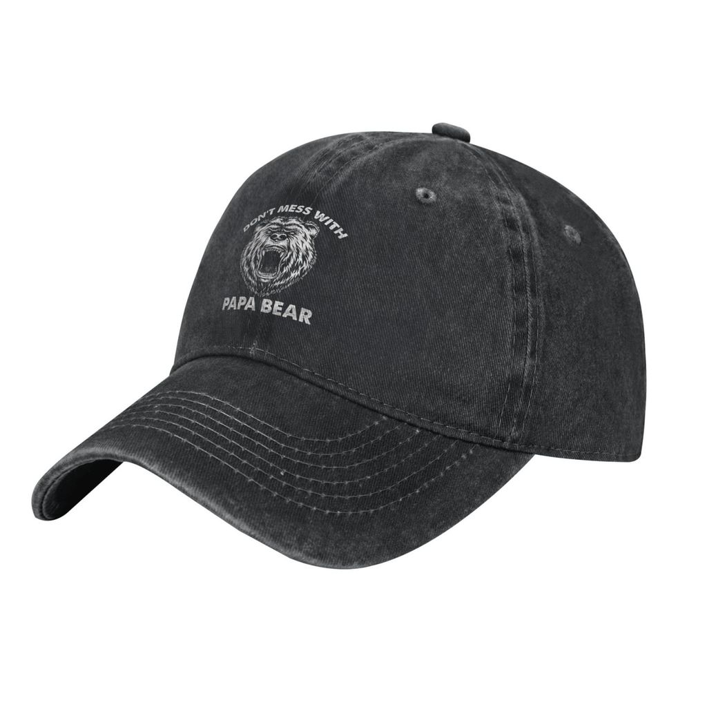 High Quality Don'T Mess With Papa Bear Bear Face Fashion Cowboy Sun Hat ...