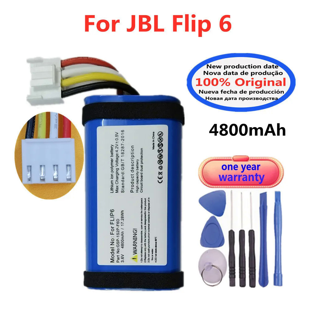 New 100% Original Bluetooth Battery For JBL Flip 6 Flip6 Player Speaker ...