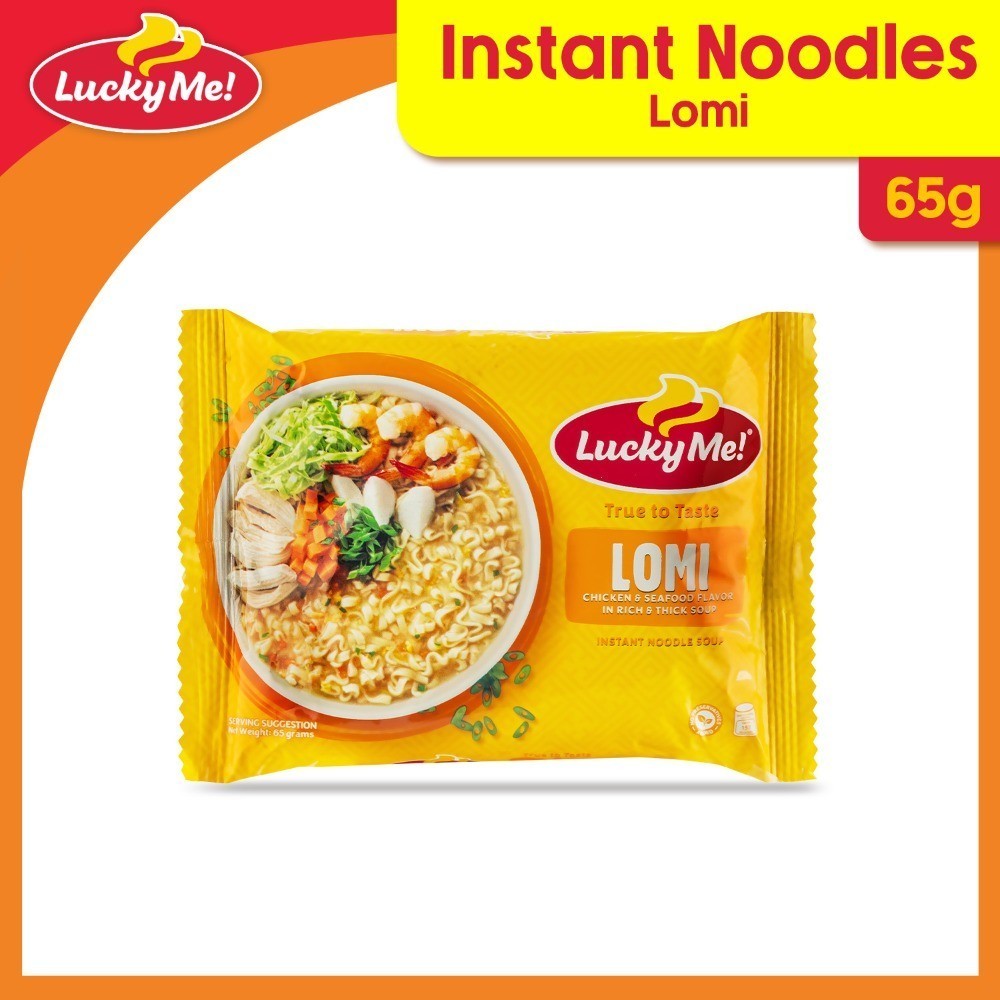 Lucky Me! Instant Noodle Soup Lomi Seafood and Vegetable Flavor 65g ...