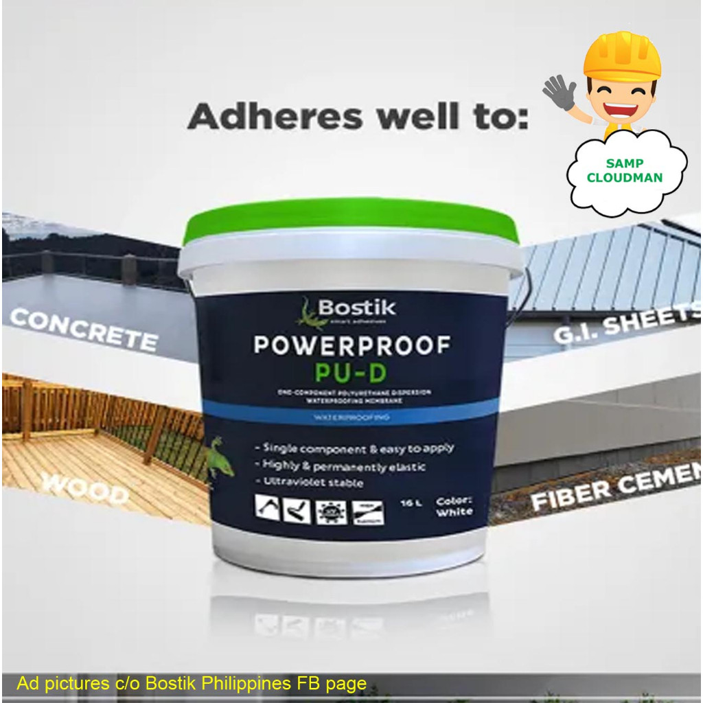 Bostik Power Proof Pu-D Waterproofing Gallon 4 Liters Gray White ...