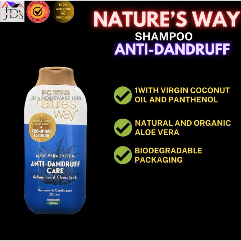 NATURES WAY ANT-DANDRUFF SHAMPOO ALOEVERA SYSTEM | Shopee Philippines