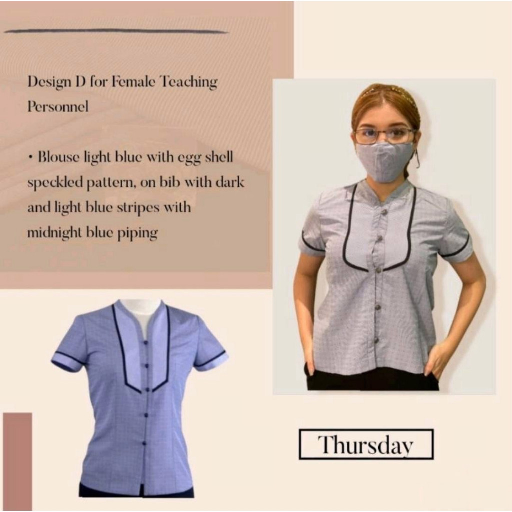 DepEd Teachers Uniform RTW Ready to Wear (Thursday) | Shopee Philippines