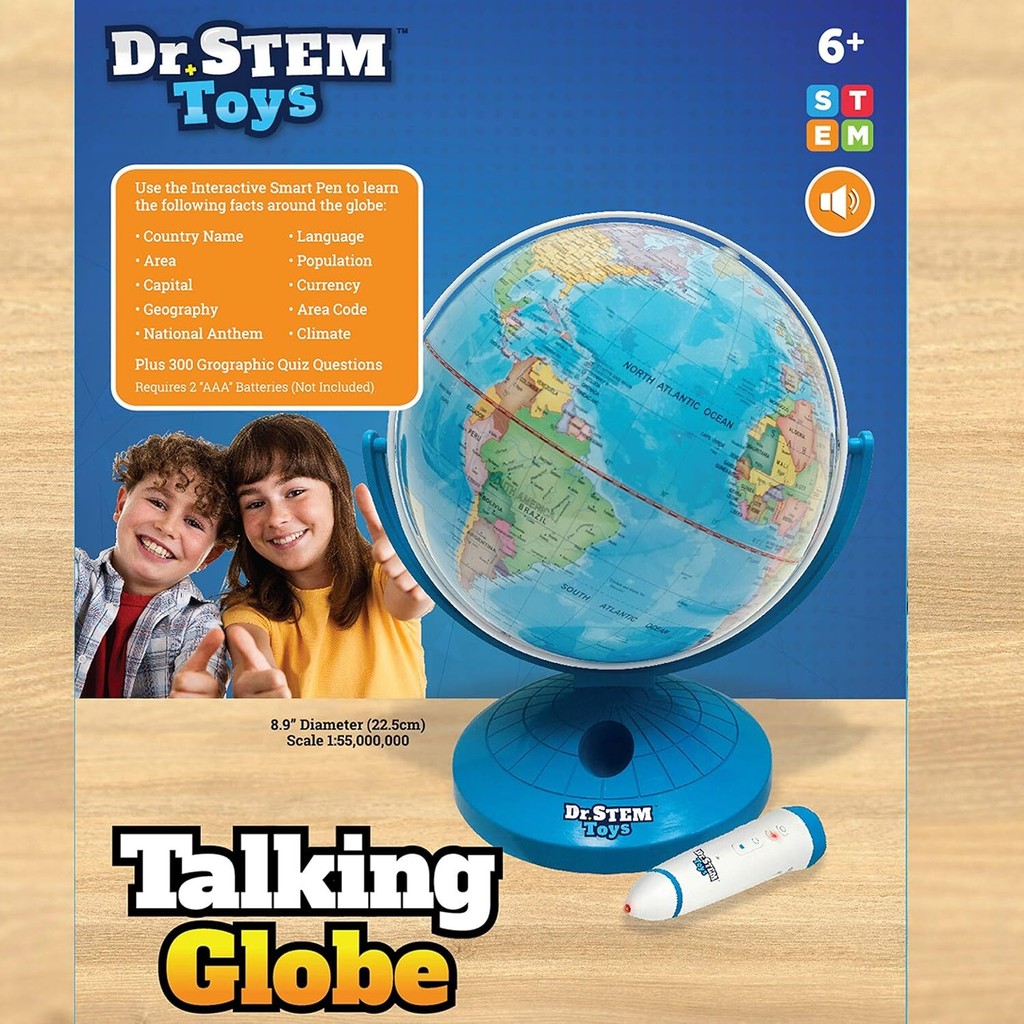 Retailmnl Talking World Globe with Interactive Stylus – Educational Map ...