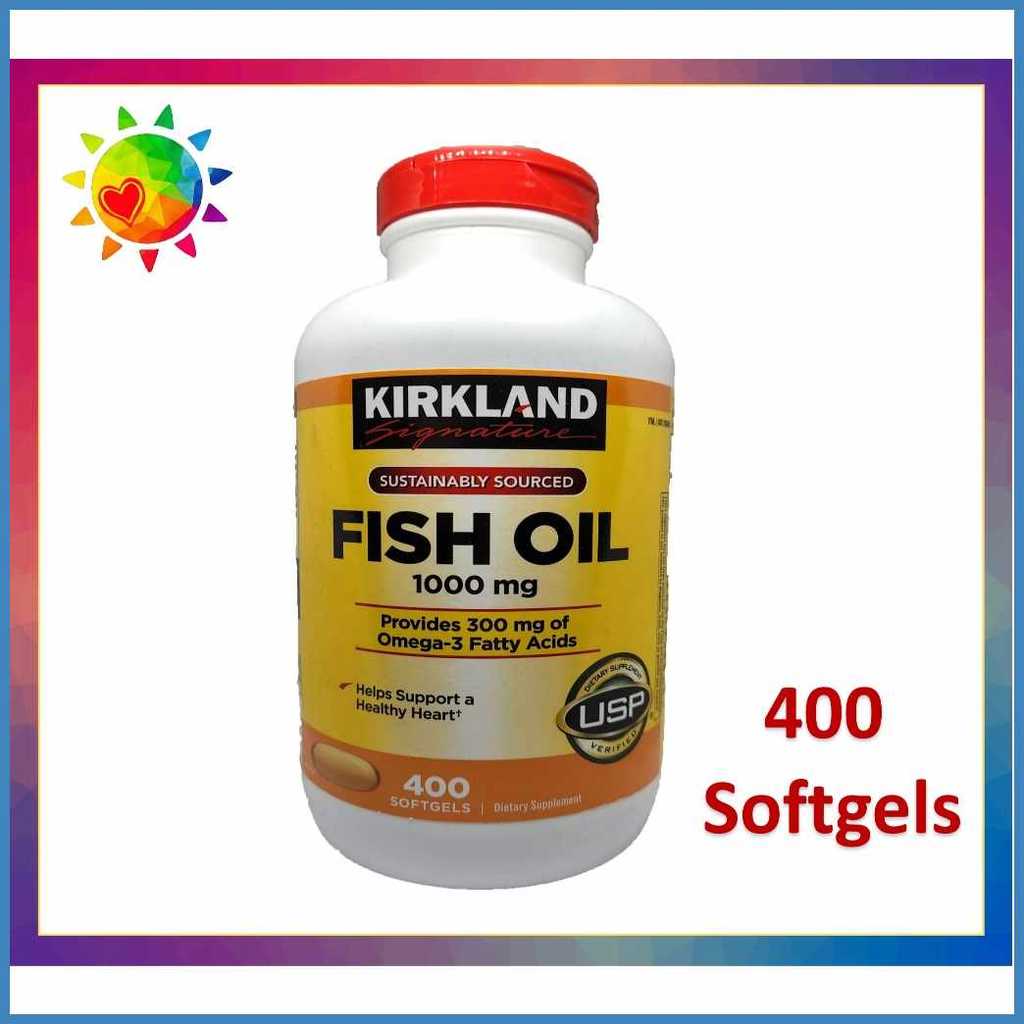 Kirkland Signature Fish Oil 1000 mg - 400 Softgels | Shopee Philippines