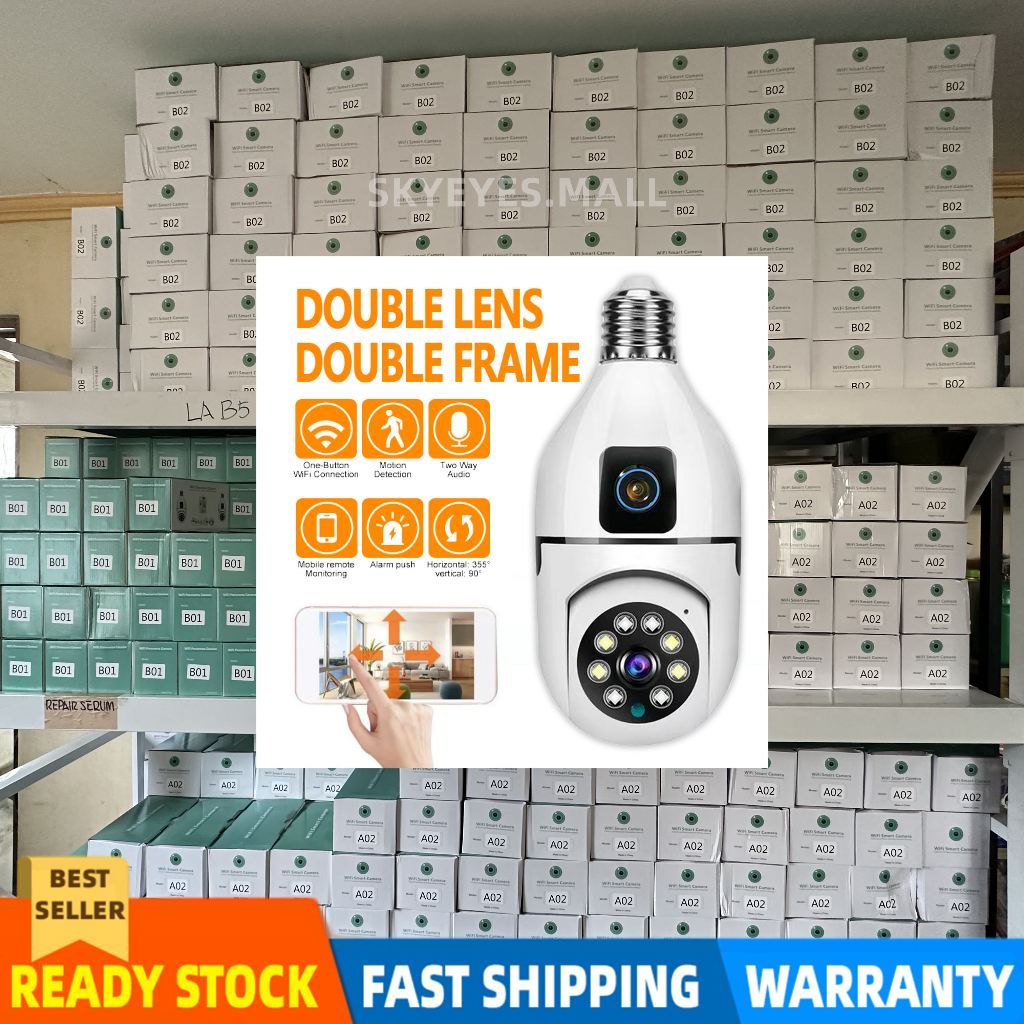 V360 Pro CCTV WIFI Bulb Dual Lens Camera 5 Million Pixels Smart Auto IP ...