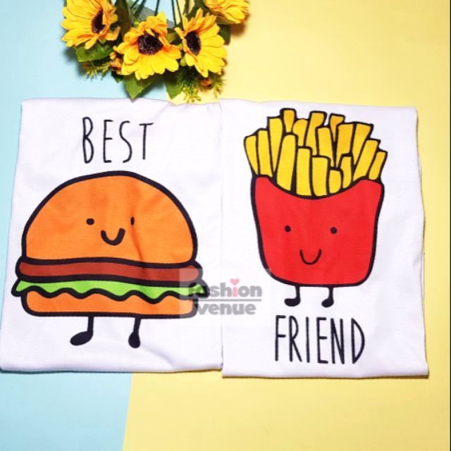 FV3 Graphic Tee BFF SHIRT Bestie Best Friend Foodie Burger Fries Shirt ...