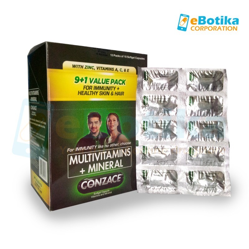 Conzace - Multivitamins + Minerals (10pcs Softgel Capsule) | Shopee ...
