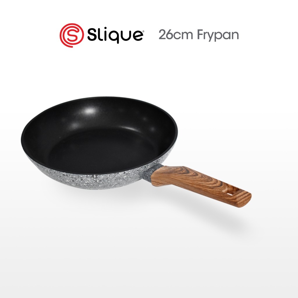 SLIQUE Granite Fry Pan 26cm Multi Layer Non-Stick Coating | Induction ...