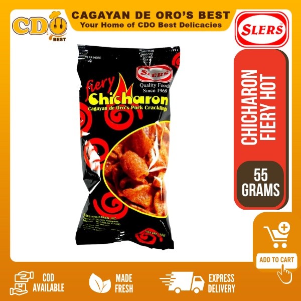 CDO Best | Slers Pork Chicharon Fiery Hot 55g | Crackling Big Pack ...