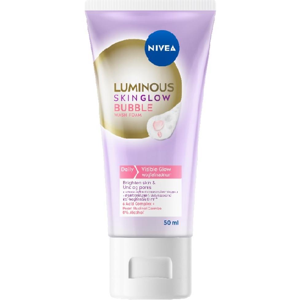 Nivea Luminous Skin Glow Bubble Wash Foam 50G - Face Care | Shopee ...
