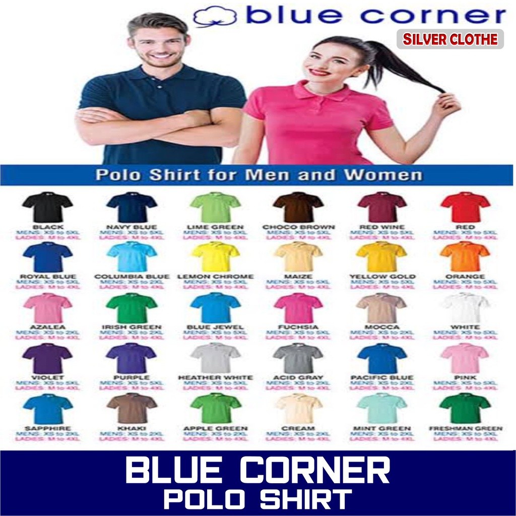 BLUE CORNER - POLO SHIRT | Shopee Philippines