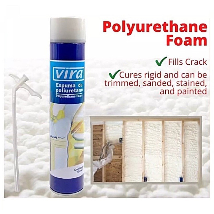 Arrow Vira Polyurethane Foam PU Foam Spray (500ml) Fills Cracks And ...