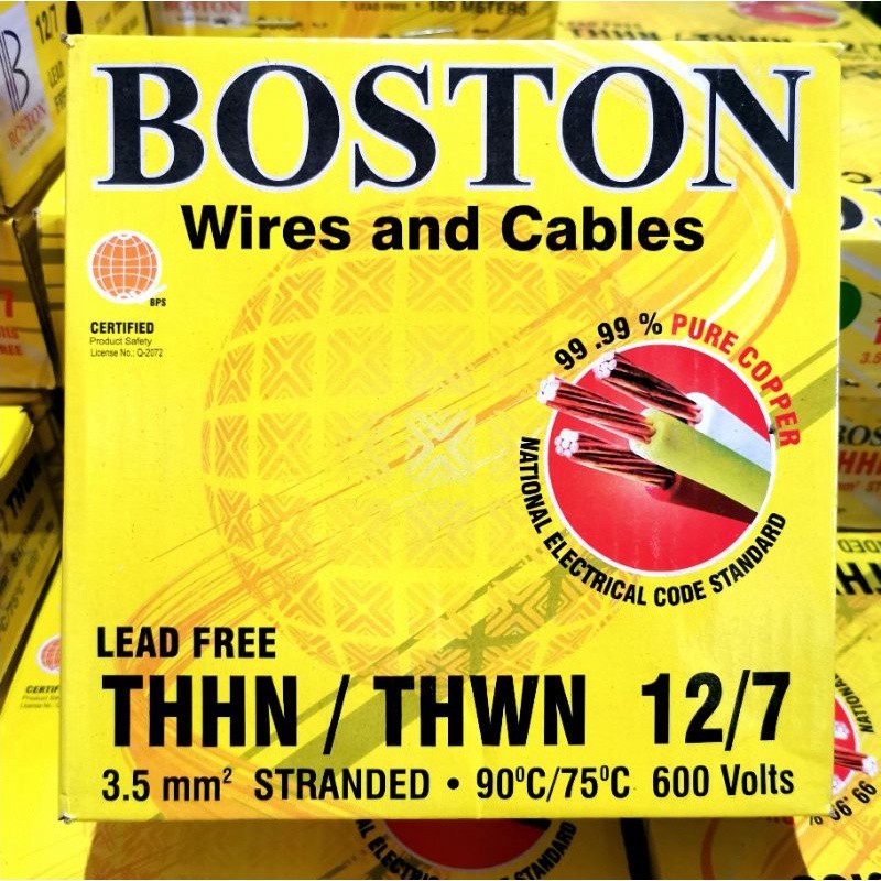Boston THHN / THWN Stranded Wire 3.5mm2 #12/7 (150meters) 12/7 3.5mm ...