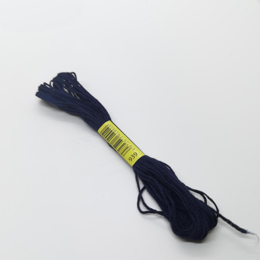 10 Skeins DMC Color 939 Blue - Very Dark Embroidery Floss Premium ...