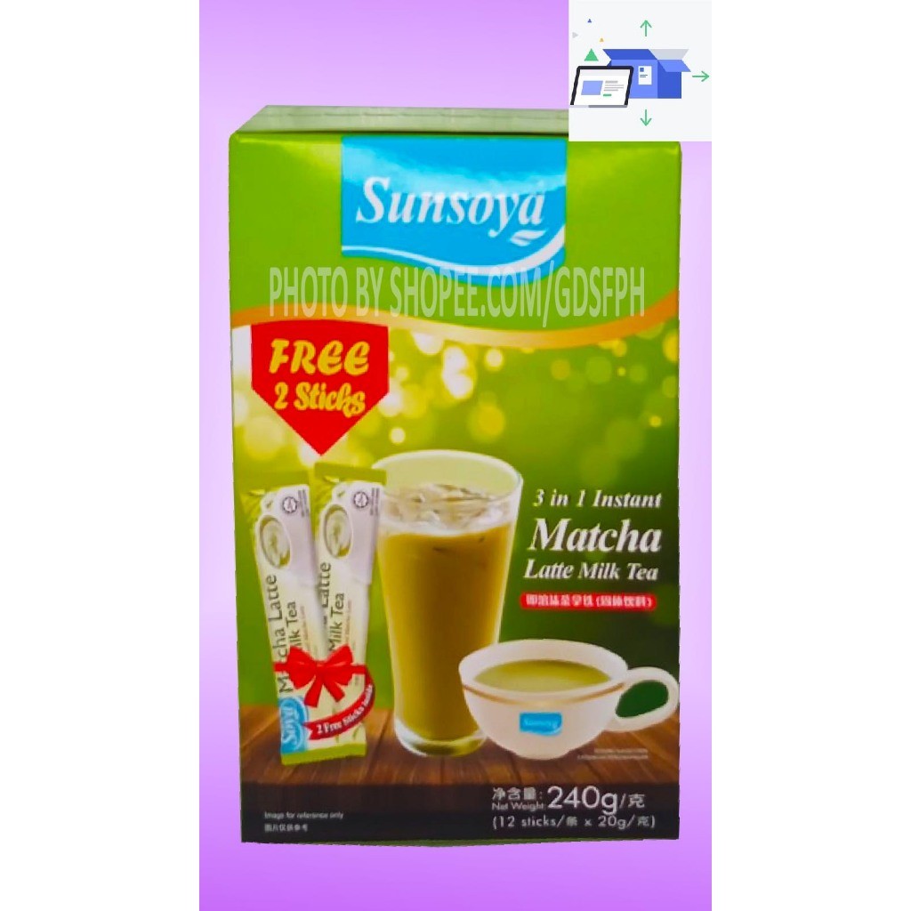Sunsoya 3 in 1 Instant Matcha Latte Milk Tea 240g 12 x 20g from ...