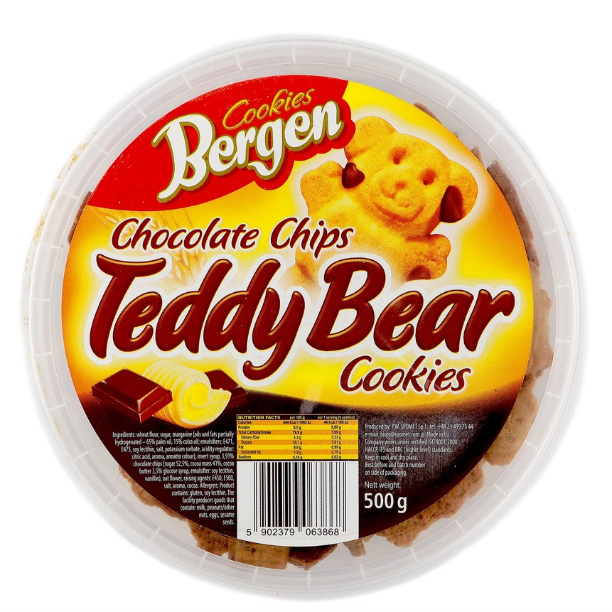 Bergen Chocolate Chips Teddy Bear Cookies 425g | Shopee Philippines