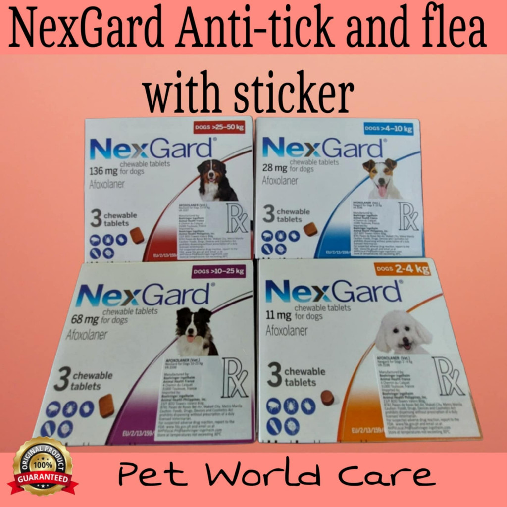 NexGard & Spectra Anti- Tick & Flea + FREE STICKER for Dogs SOLD PER ...