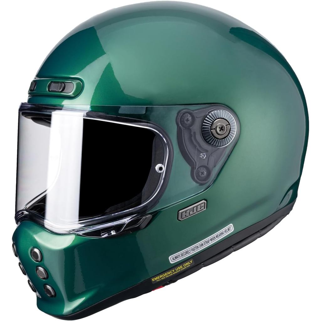 HJC HELMETS V10 Solid HJH248 DEEP GREEN S Motorcycle Helmet Full Face ...