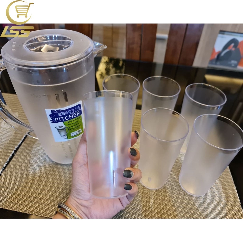 Efeq 6pcs/Set Jollibee Style Cups 8oz/12oz Drinking Plastic Cup Clear ...
