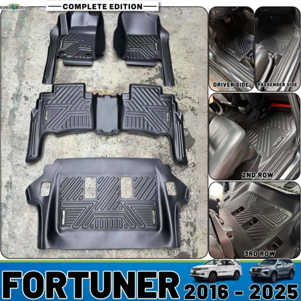 TOYOTA FORTUNER 2016 - 2025 5D EXTENDED DEEP DISH MATTING FLOOR LINER ...