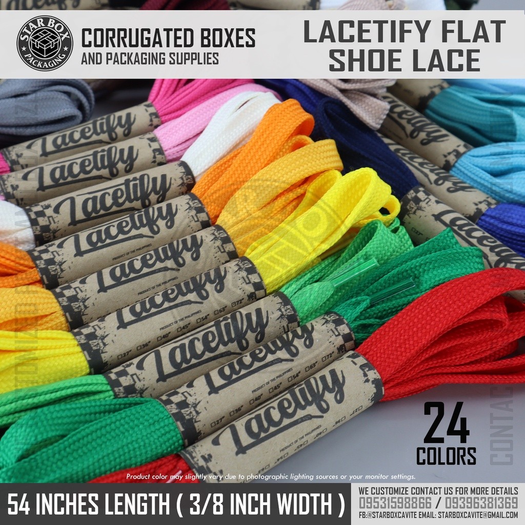 Premium Quality Colored Flat Shoelace Lacetify Classic Shoe laces Cord ...
