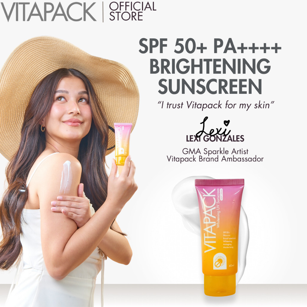 Vitapack Whitening UV Sunscreen SPF50+ PA++++ 40ml | Shopee Philippines
