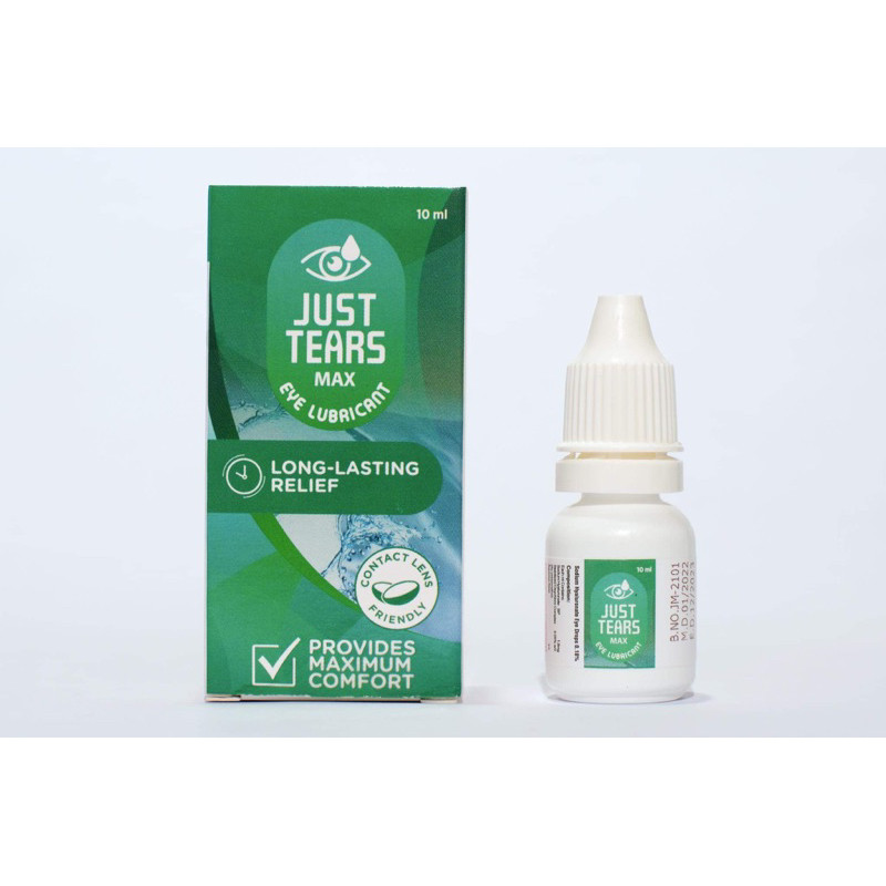 Just Tears Max 10ml - Sodium Hyaluronate Eye Drops(Dry Eye Relief, Long ...