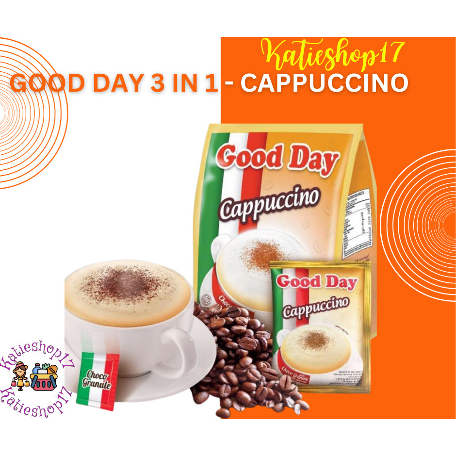 Good Day 3in1 - Cappuccino with Coklat Granules, Vanilla Latte. Twin ...
