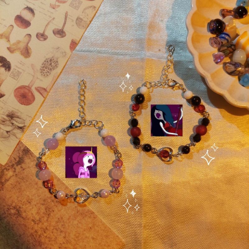 bubblegum x marceline 彡 adventure time bff and couple inspired beaded ...