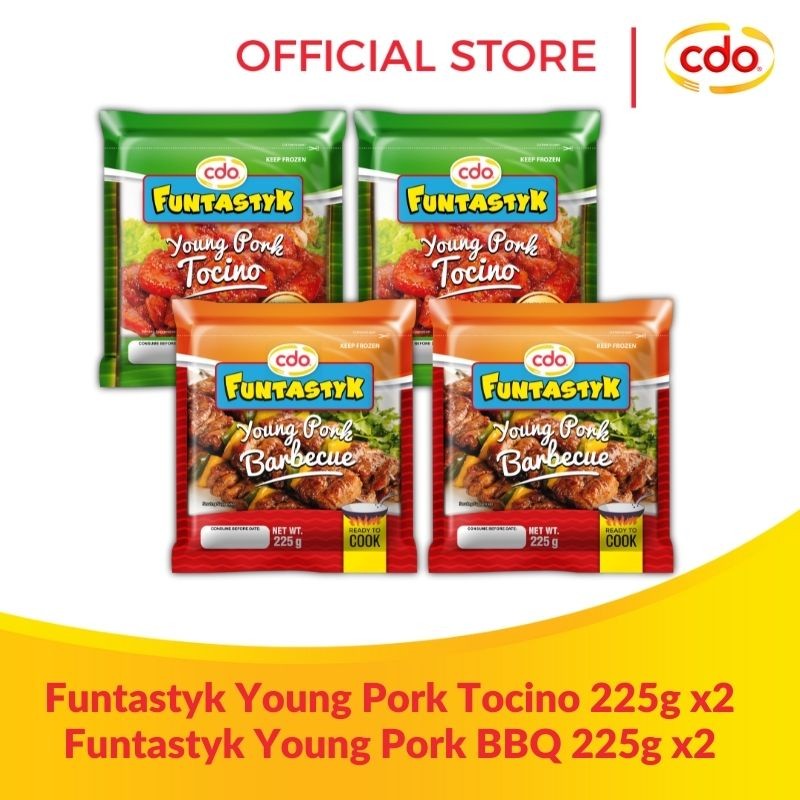 CDO Funtastyk Young Pork Tocino 225g And Barbecue Bundle (2 Pcs) | Shopee Philippines