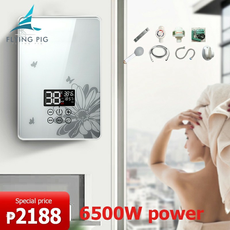 Speed electric water heater household instant shower water heater set ...