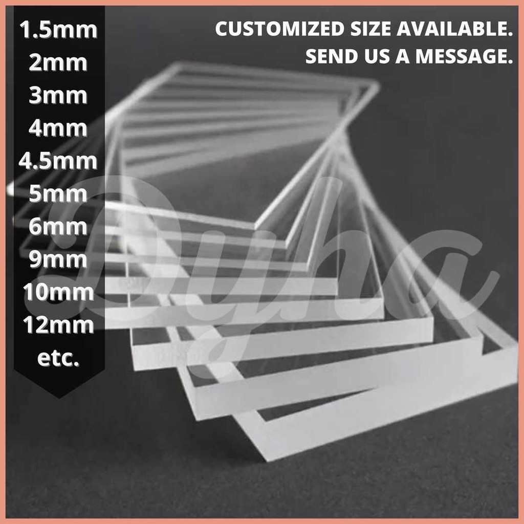Clear;B#FS#ACRYLIC>s)Sheet}T)Precut}C)Sizes}i)(Grp}s)7)}G*(2, 3, 4, 4.5 ...