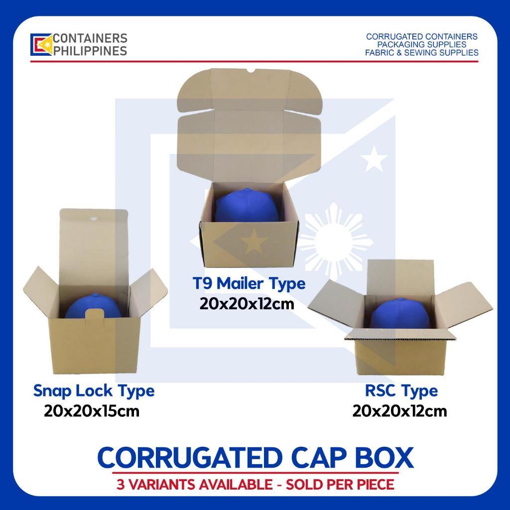 CONTAINERS.PH Corrugated Cap Box (3 Variation) MAILER, SNAP LOCK, RSC ...