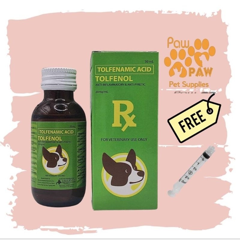Emervet Tolfenol (Tolfemic Acid) 30ml Anti-Inflammatory for Dogs and ...