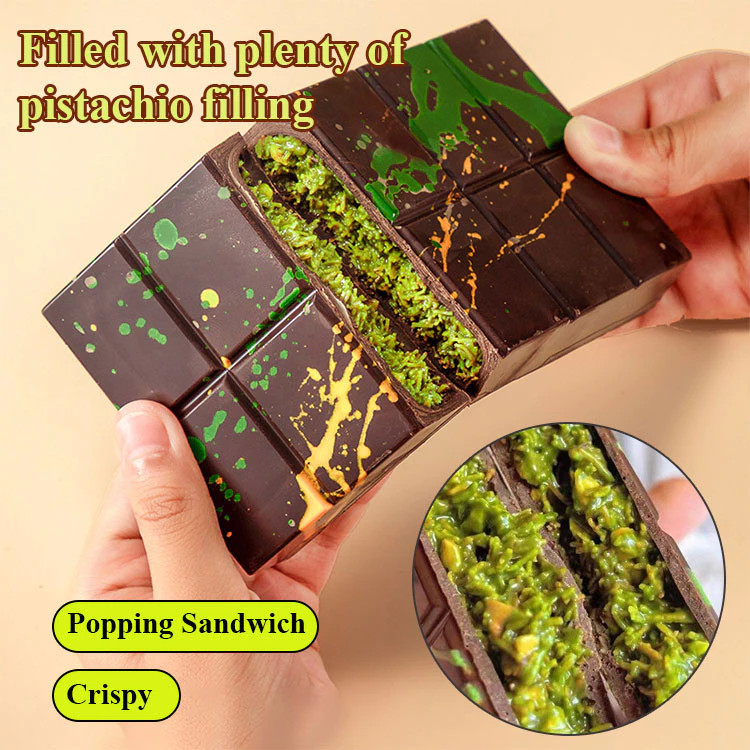DUBAI CHOCOLATE BAR VIRAL CHOCOLATE Premium Pistachio Chocolate Kunafa ...