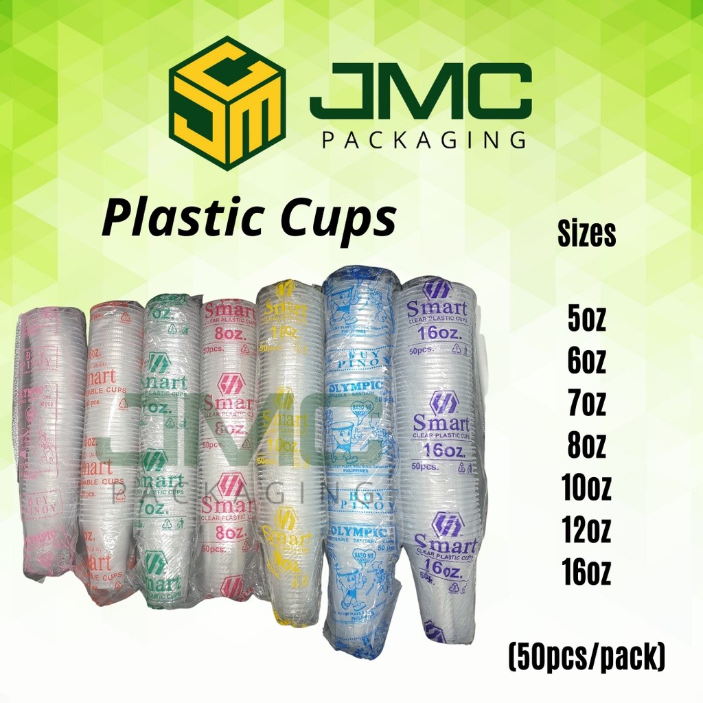 Plastic Cups / disposable plastics cup 50pcs/pack | Shopee Philippines