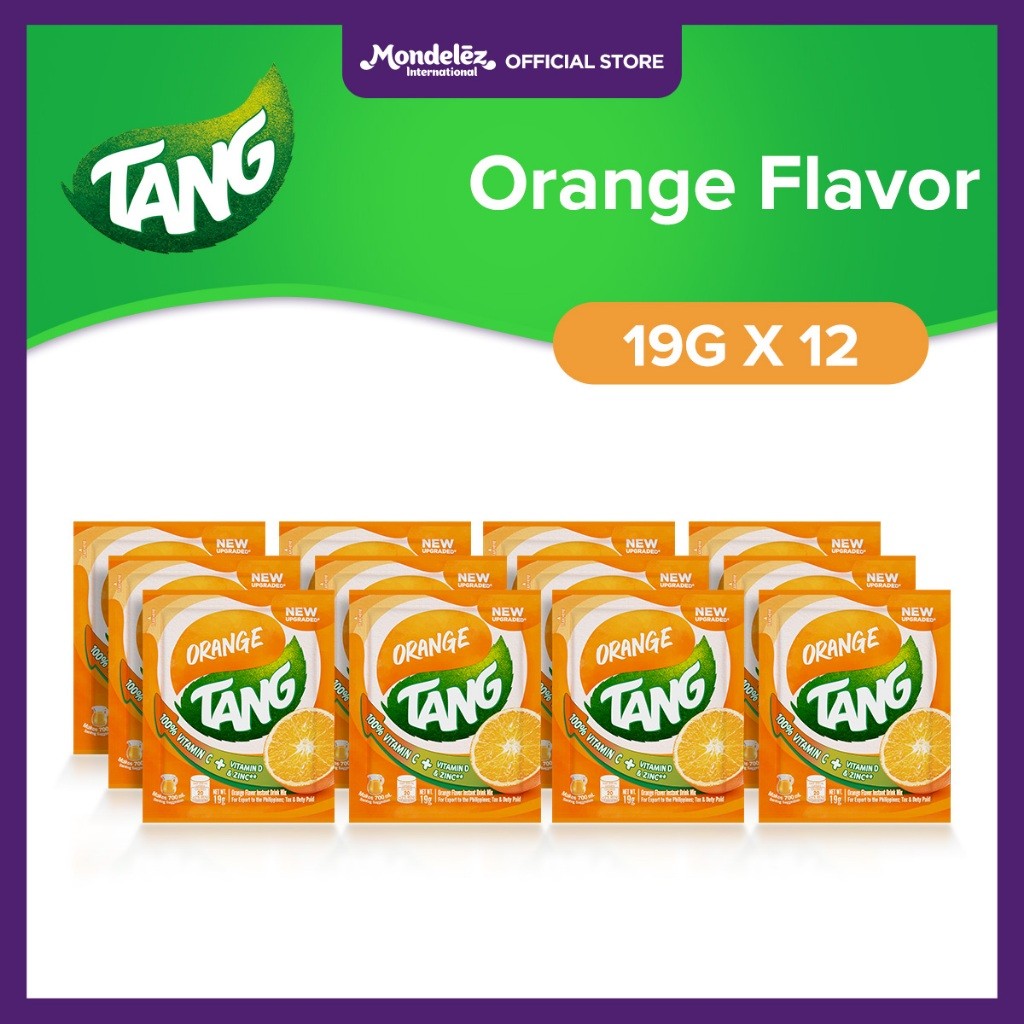Tang Instant Drink Mix - Orange Flavor 19g (Set of 12) | Shopee Philippines