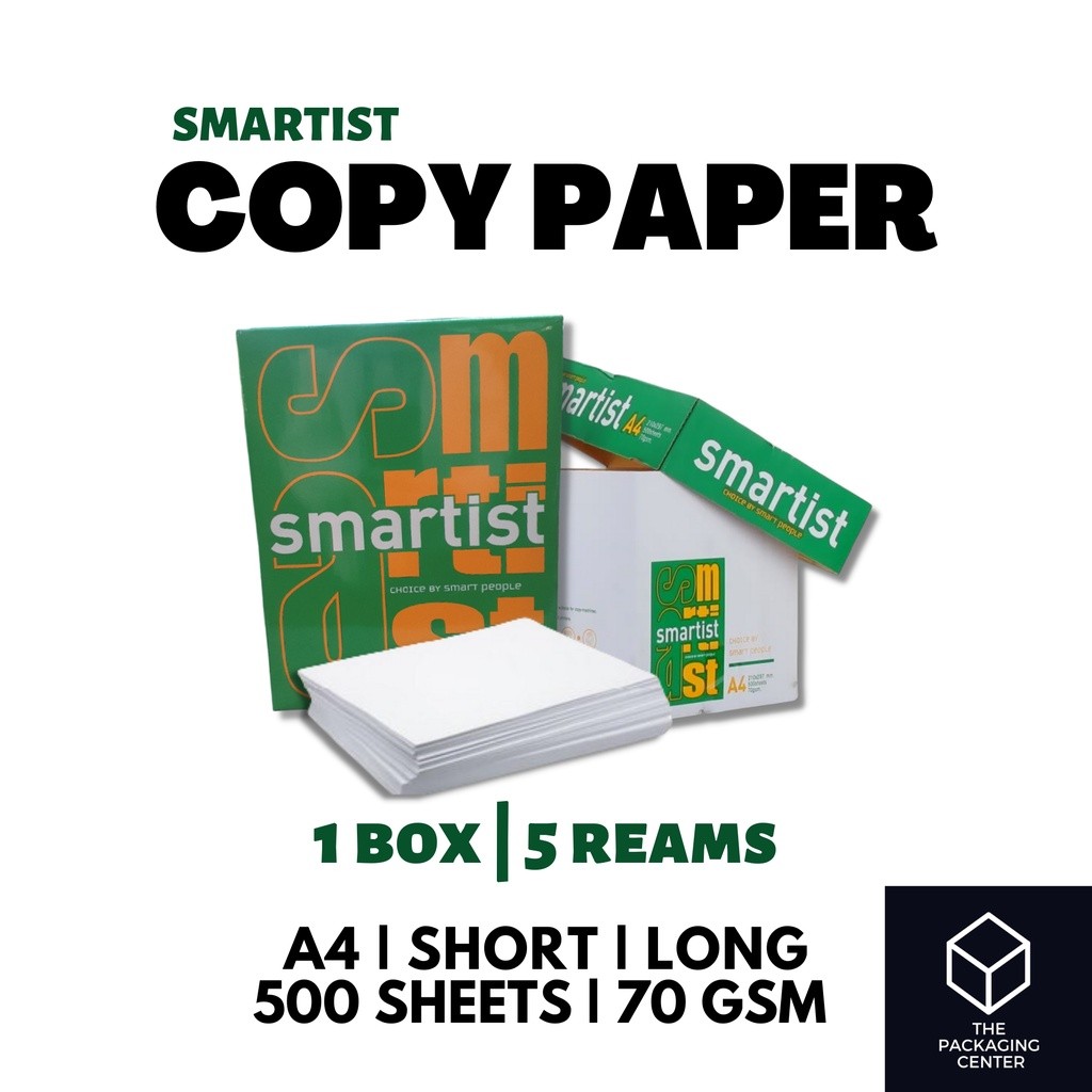 Copy Paper / Bond Paper [1 BOX/5 REAMS] [Smartist] - (Short/Long/A4 ...