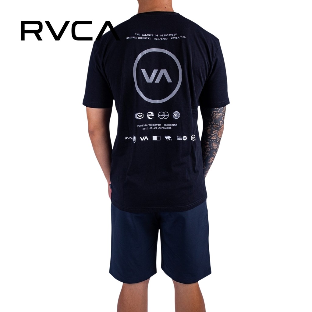 Rvca Rvca Symbol Stack Ss Rvb Mens Short Sleeves Shirt | Shopee Philippines