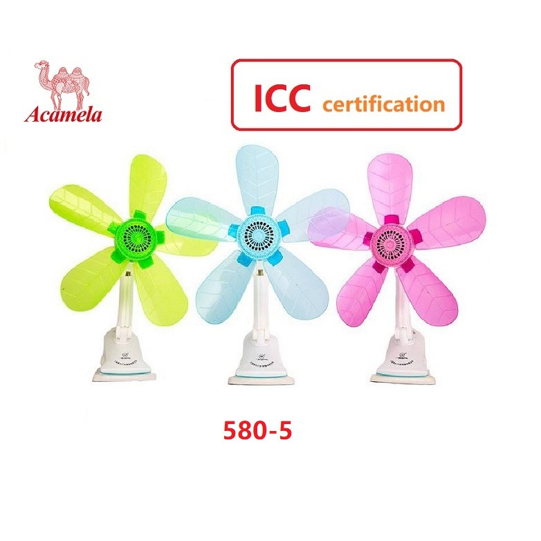 Acamela ICC certified electrical fan 5 leaf large fan soft leaf clip ...