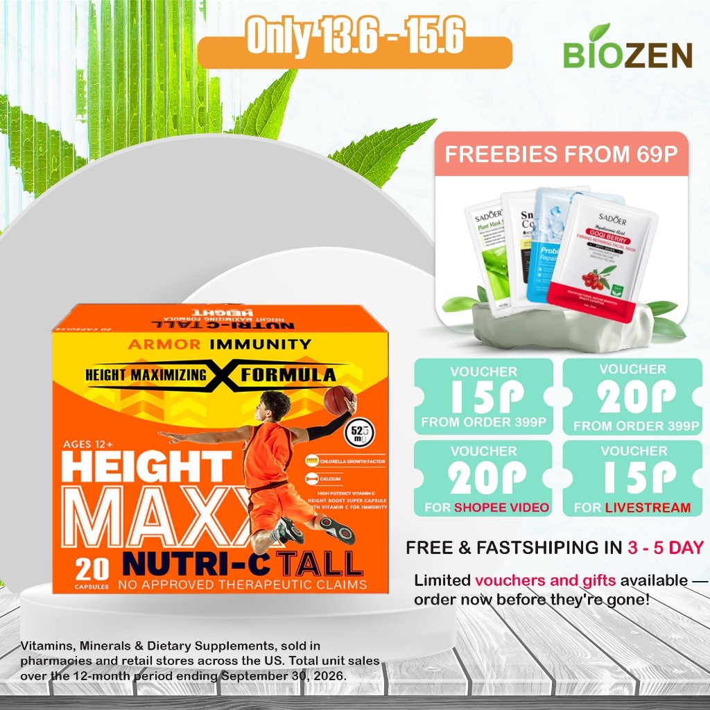Height Maxx Nutri-C Tall Height Booster Capsules Vitamin C Calcium ...