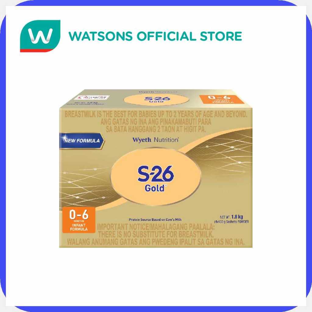 S26 Gold One Infant Formula For 0-6 Months Bag in Box 1.8kg | Shopee ...