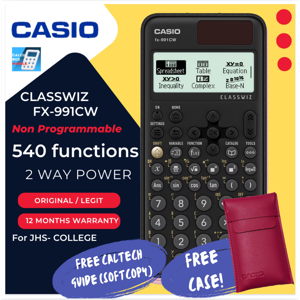 CASIO FX991CW CLASSWIZ SCIENTIFIC CALCULATOR ORIGINAL WITH 12 MONTHS ...