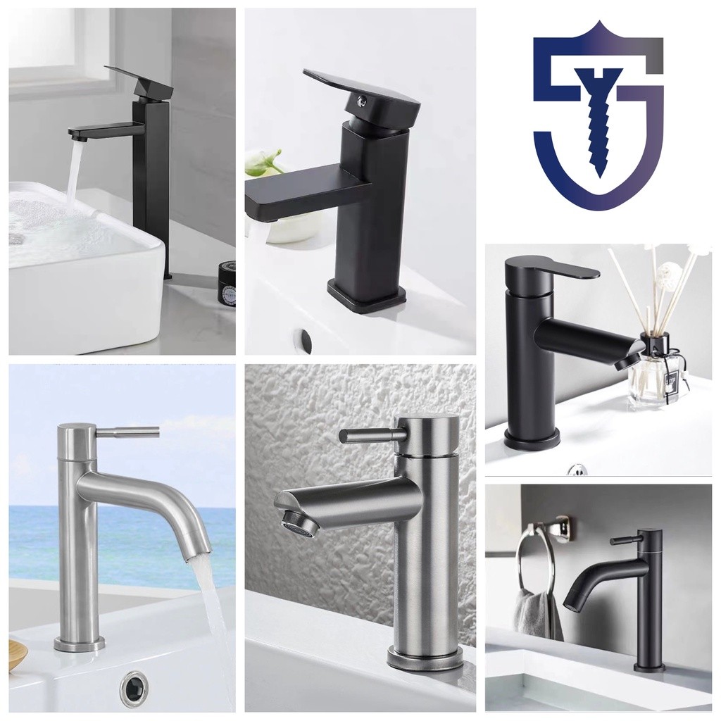 SUS304 Faucet Stainless Steel Lavatory Heavy Duty Faucet Tall Basin ...