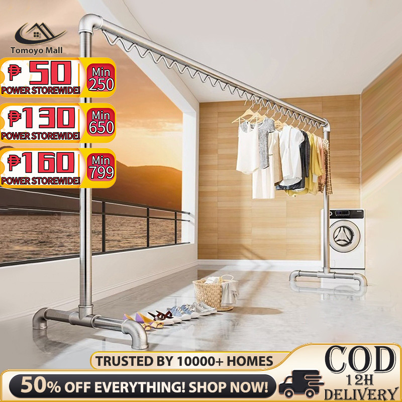 Heavy Duty Drying Rack Sampayan Carbon Steel Adjustable Windproof ...