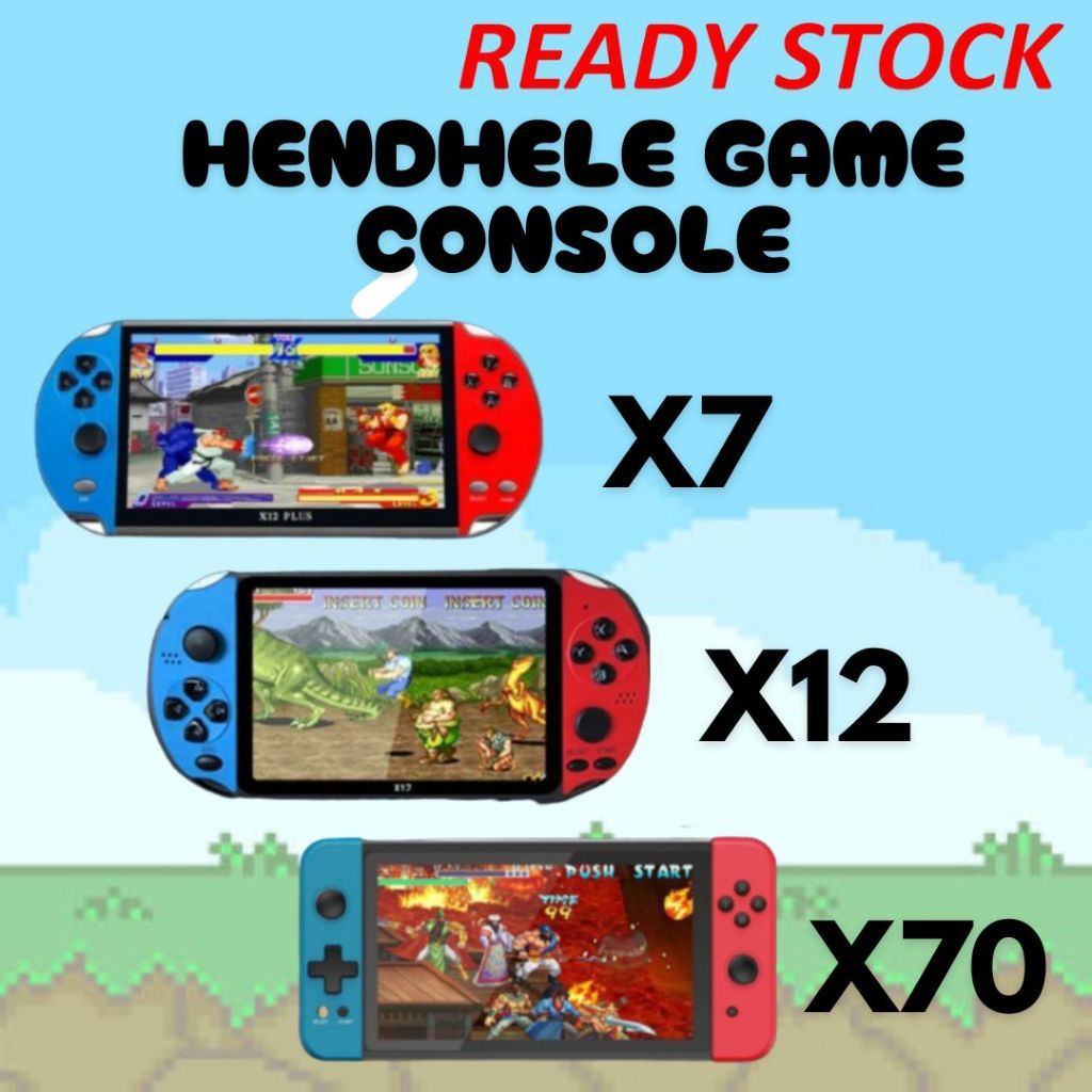 PSP X70/X12/X7 Handheld Game console 7 inch HD Screen Retro Game ...